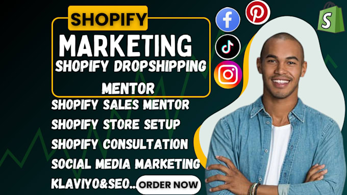 Be your shopify mentor, shopify dropshipping manager, sales marketing ...
