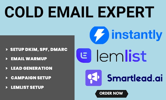 Do lemlist, instantly ai and smartlead ai for b2b cold email outreach by Prime_junior | Fiverr