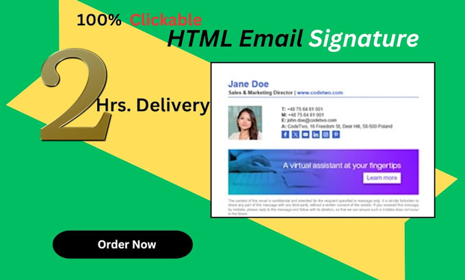 An interactive clickable email signatures by Inatfouzia | Fiverr