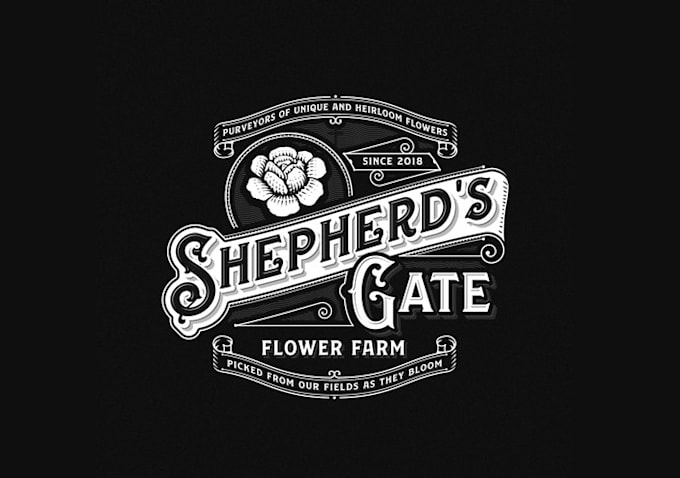 Create a vintage inspired flower farm logo by Harry_franecki | Fiverr