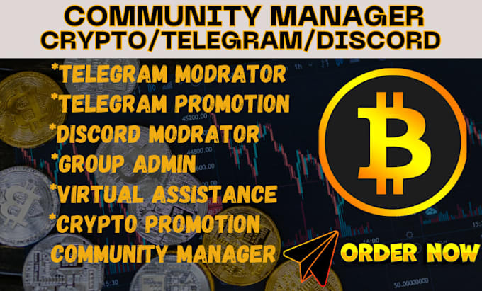 Be your telegram group admin, discord community moderator, bots, crypto ...