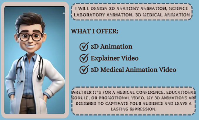Design 3d anatomy animation, science laboratory animation, 3d medical ...