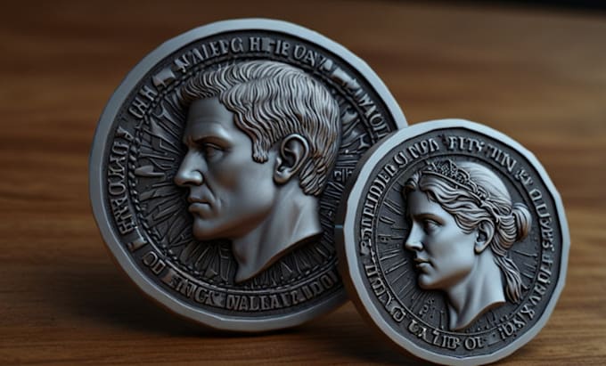 Sculpt 3d coin model challenge coin 3d bas relief crypto coin 3d ...