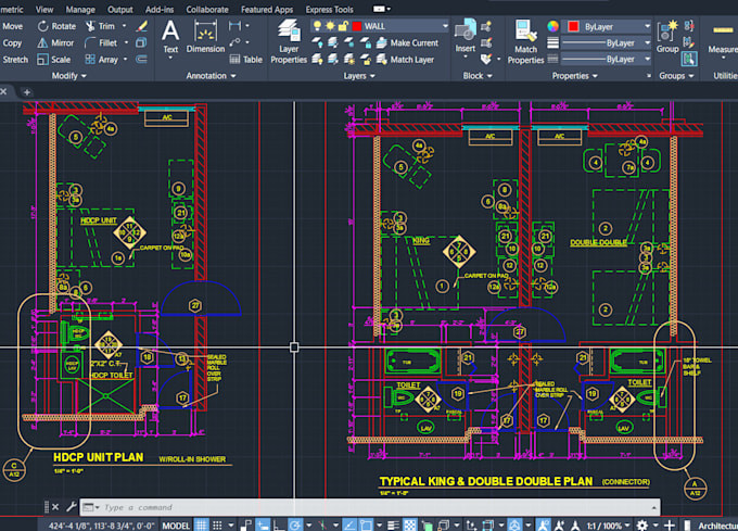 Convert pdf to cad, draw floor plan in autocad by Hassan_wt | Fiverr