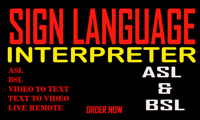 Asl interpreter, sign language interpreter, bsl interpreter, british sign by Ali_signs | Fiverr
