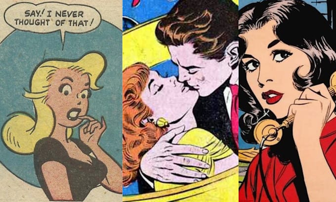 Draw cool retro comic style illustration, 70s design retro vintage ...