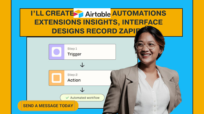 Create airtable automations extensions insights, interface designs record zapier by Hawwal ...