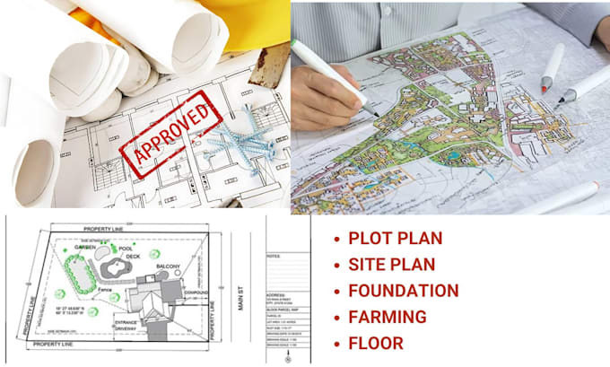 Make plot plan, site plan, foundation and farming for city permit by ...