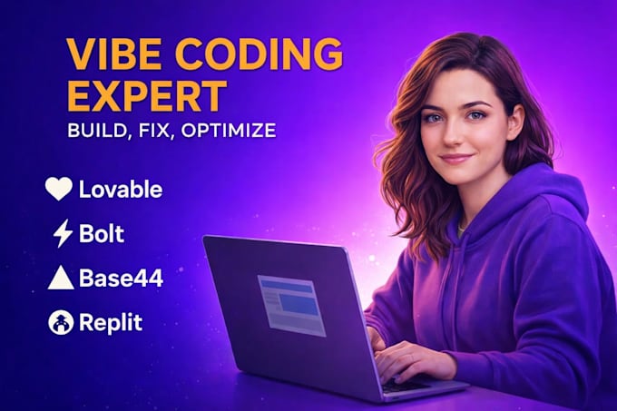 Do vibe coding, fix vibe code, vibecode with loveable, base44, bolt or ...