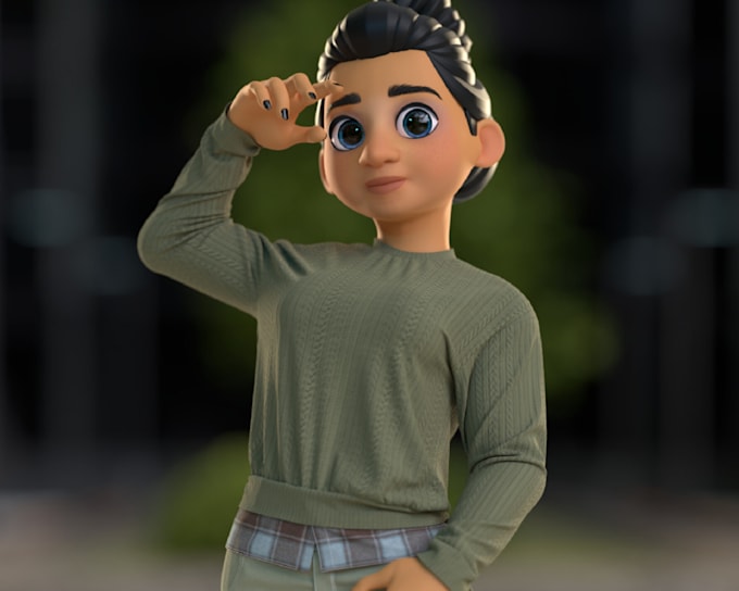 Create 3d character modeling 3d cartoon character by Chineye15 | Fiverr