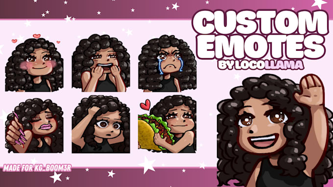 Create custom emotes for your channel by Locollama_ | Fiverr