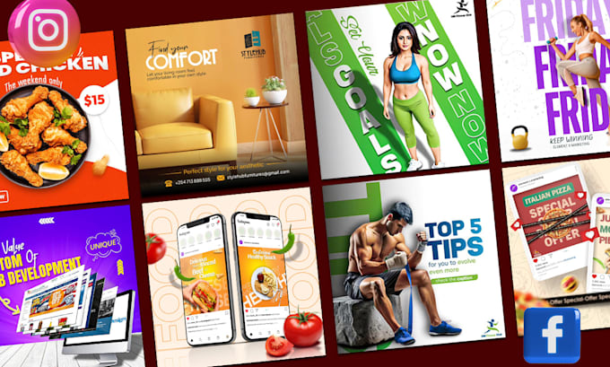 Create social media poster design for instagram and facebook by ...