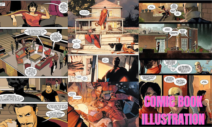 Draw comic page for graphic novel manga comic book illustration cover ...