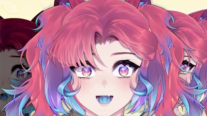 Vtuber animation, sfw vtuber art, furry partial art, live2d model ...