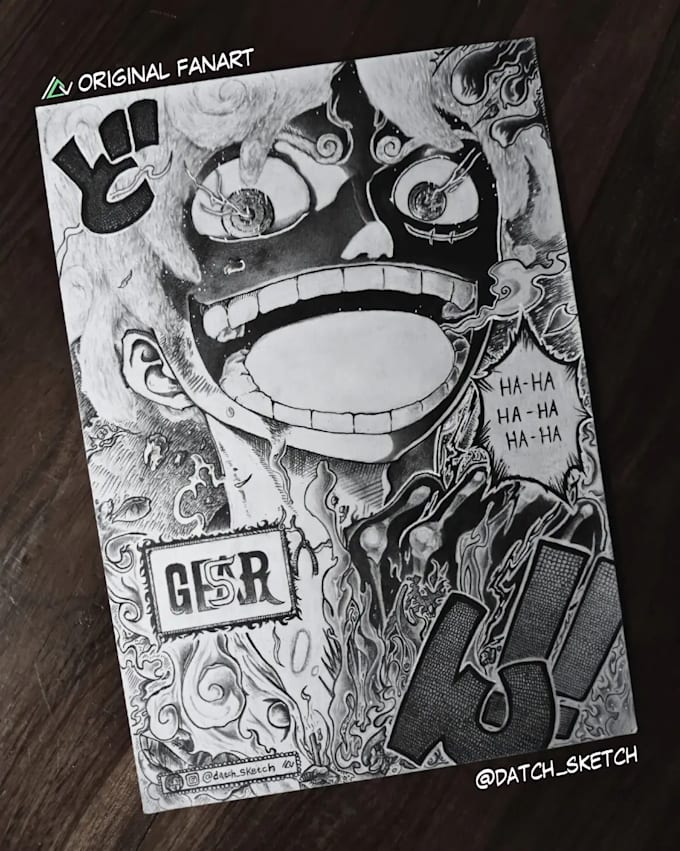 Sketch awesome anime fan art by Datch_arts | Fiverr