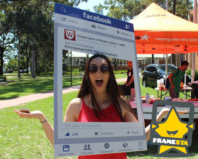 Design facebook style frame prop by Brentjones | Fiverr