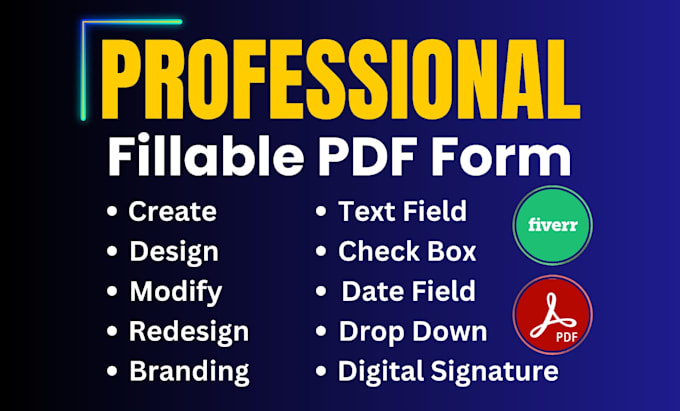 Create and convert any document into an interactive fillable pdf forms by Sameer1213 | Fiverr