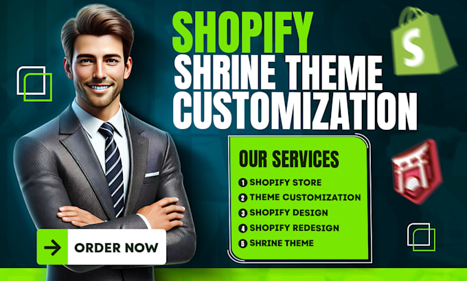 Customization, design, redesign shopify store with shrine theme by ...