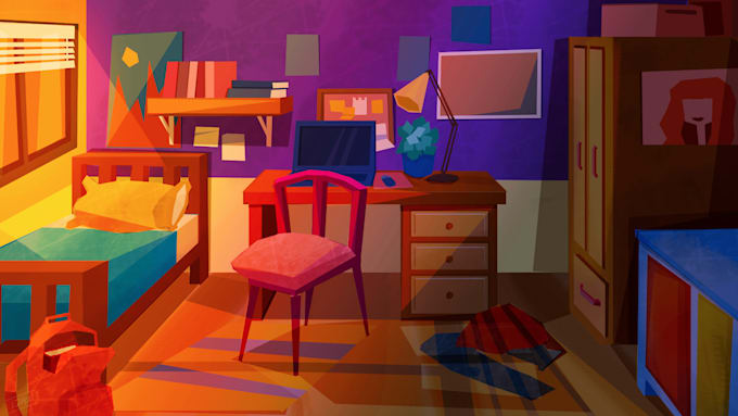 Illustrate vector or lineless style background art by Zacioart | Fiverr