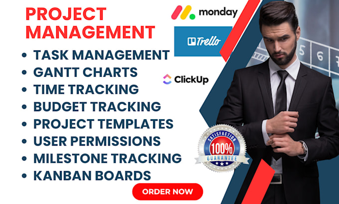 Setup project management monday smartsheet asana clickup slack trello monday crm by Arvenweb ...