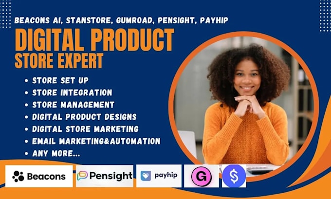 Systeme io stan store website, stan store design, beacons ai, gumroad ...