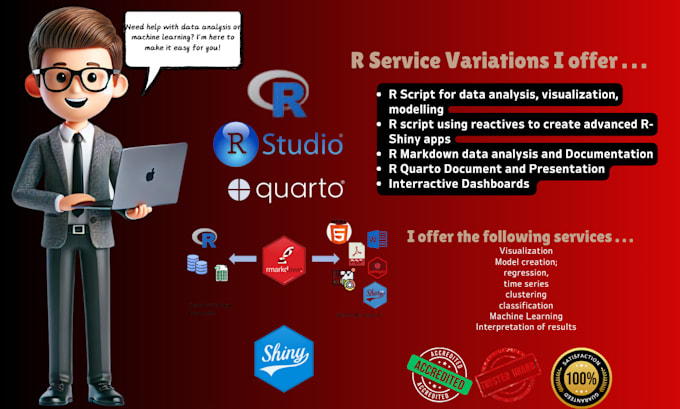 R, rstudio, rmarkdown, quarto, r notebook, shiny app, ggplot projects by Valentine_isi01 | Fiverr