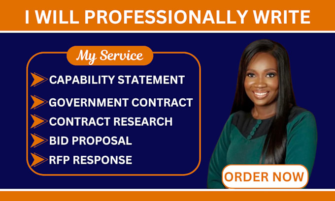 Write federal government capability statement bid proposal and rfp ...