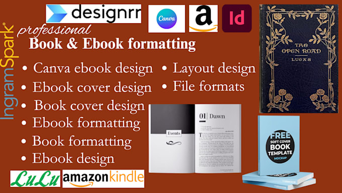 Book formatting and layout design for print and ebook cover design by Clevora_bieber | Fiverr