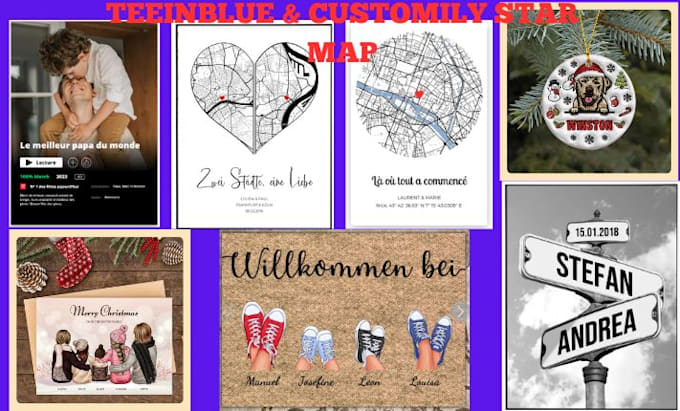 Design redesign your star map customized map using teeinblue customily ...