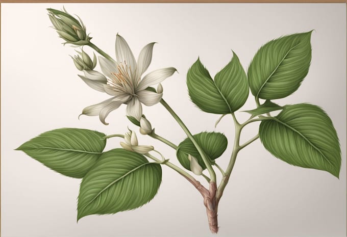 Create a realistic botanical drawing by Zairedward | Fiverr