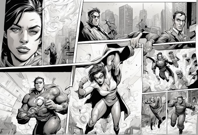 Create a very professional comic book page illustration by Matthakkes | Fiverr