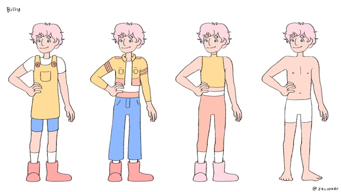 Draw a charming cartoon character by Zacioart | Fiverr