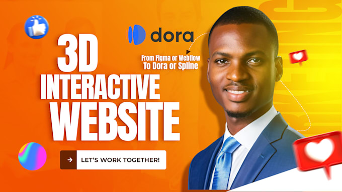 3d website dora website figma to dora website webflow to dora website spline by Raflab_ | Fiverr