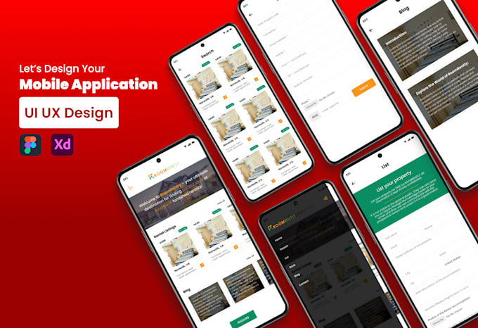 Mobile app ui design in figma with prototype wireframe by Osamasalim167 | Fiverr