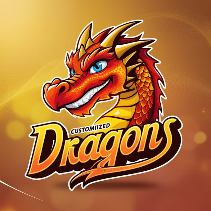 Do custom dragon mascot logo design by Katherinemcmn | Fiverr