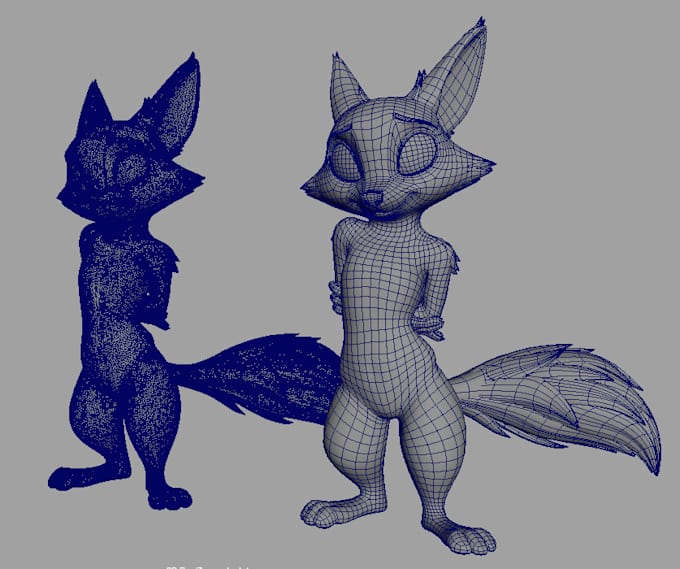 Retopologize your 3d model by Elisa_alison | Fiverr