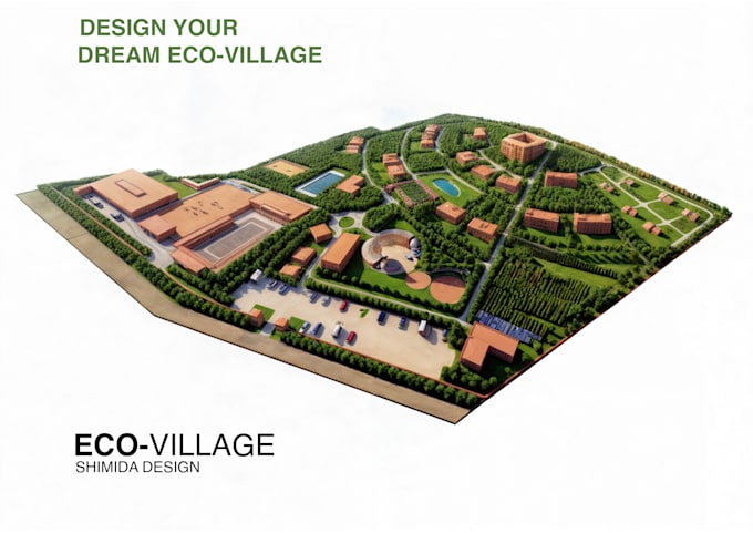 Design your 2d 3d eco lodge, landscape camping, eco village by ...