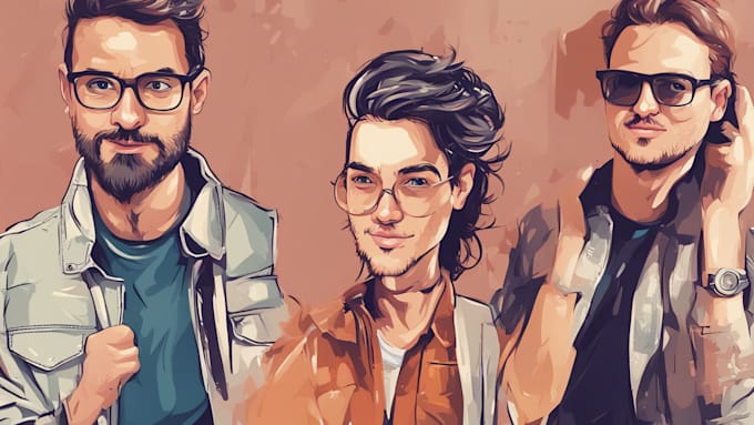 Draw awesome cartoon portrait vector art by Danibelaar | Fiverr