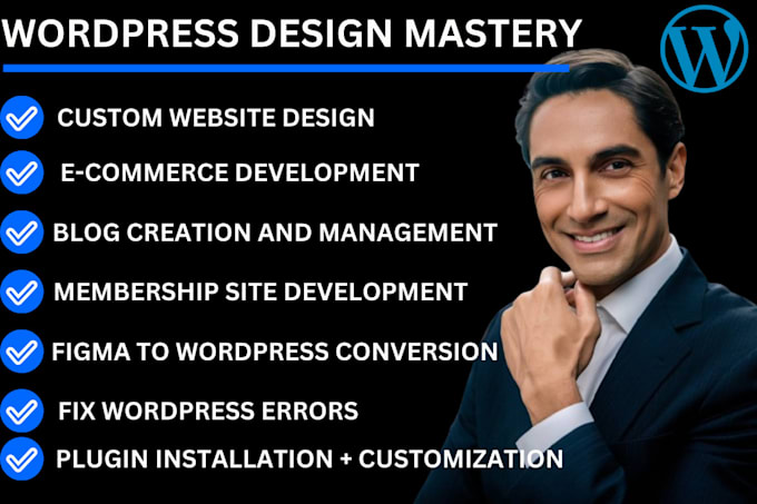 Design, redesign, build, rebuild, fix, update, revamp, clone wordpress website by Mr_akanbi | Fiverr