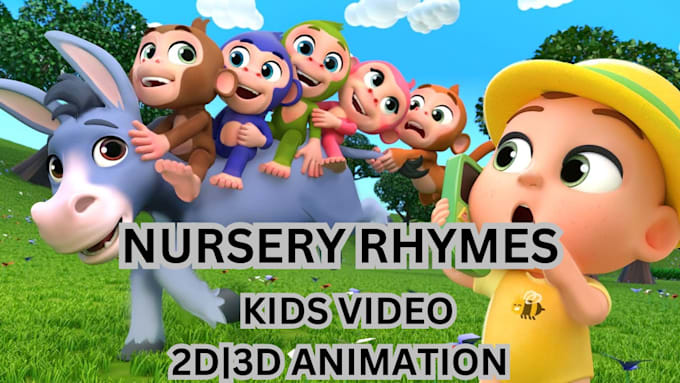 Do 2d cartoon animation videos for kids nursery rhymes youtube by ...