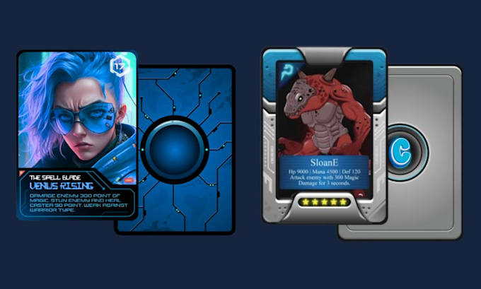 Create custom card template tcg card frame illustration tabletop board ...