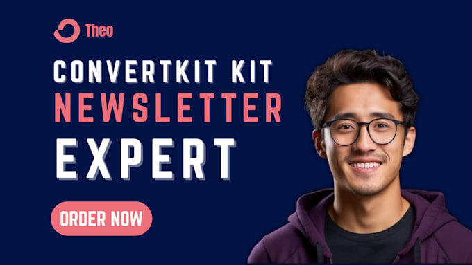 Setup convertkit, newsletter template design, kit landing page, email ...