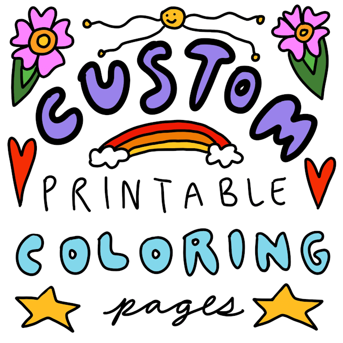 Create a custom coloring page for you by Soolin404 | Fiverr