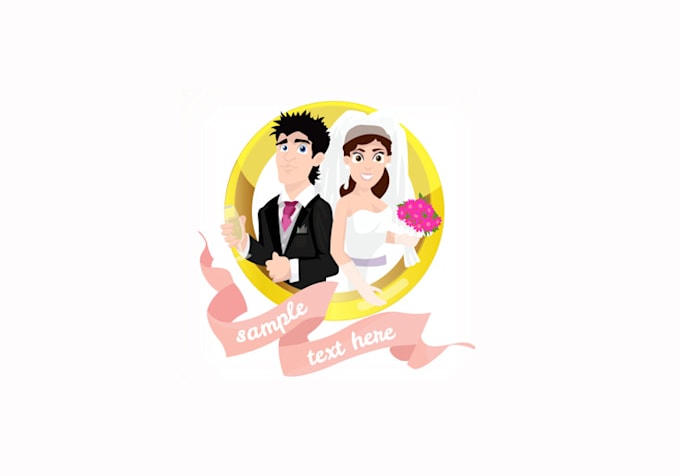 Design icon memorable wedding mascot logo by Mikayla_earp | Fiverr