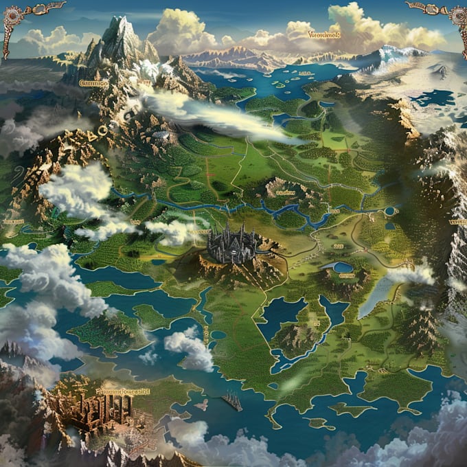 Make a beautiful fantasy map in 4k for you by Anurgos82 | Fiverr