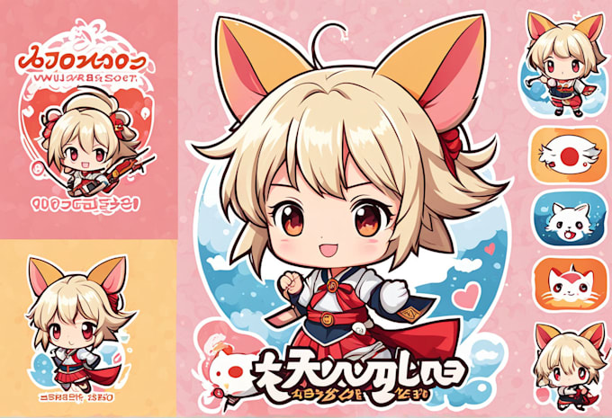 Design logo with cute anime mascot in japanese style by Violettyman ...