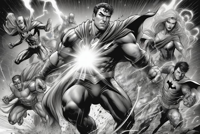 Draw superhero action comic by Ronelbr45 | Fiverr