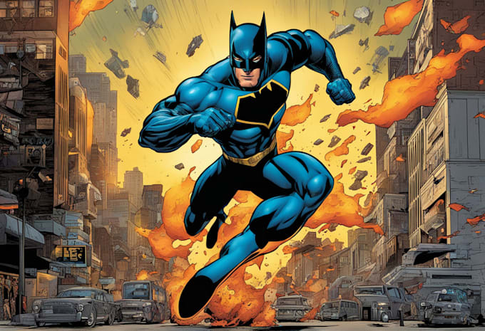 Draw superhero action comic by Lindibbela | Fiverr