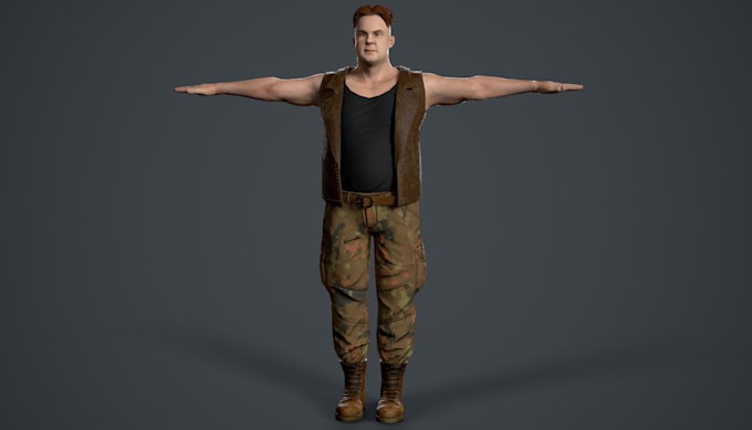 3d character,texture,animate,topology,human model,medieval modular,low ...