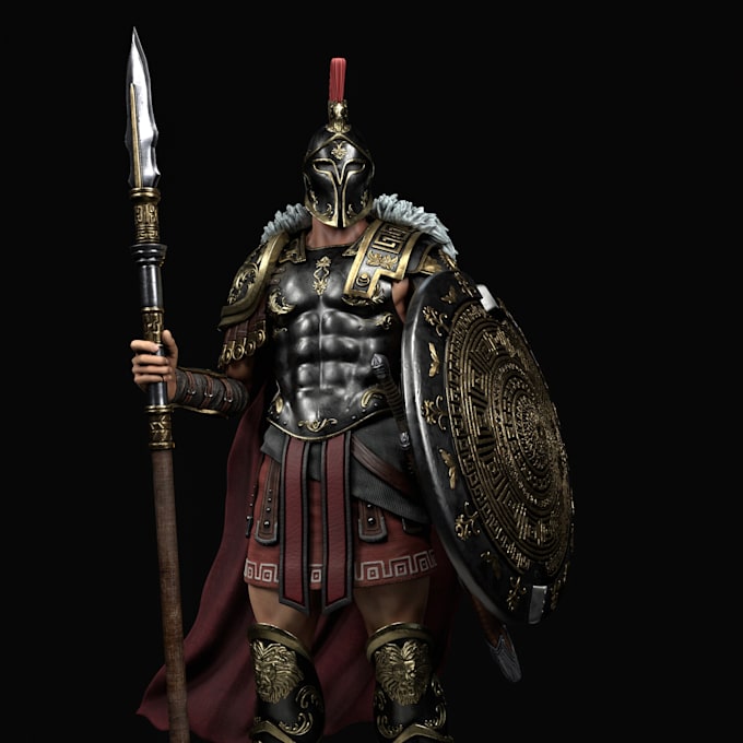 Model 3d knight with armor, 3d helmet, 3d weapon pepakura,ue5 rig,vrm ...